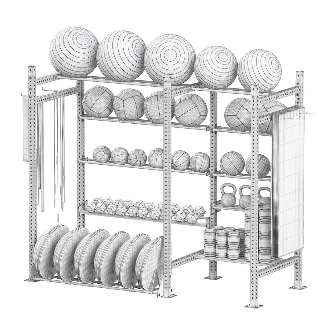 3D Model Weight Rack - TurboSquid 1567800