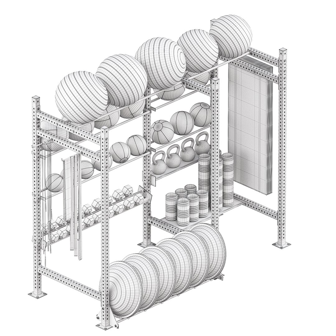 3D Model Weight Rack - TurboSquid 1567800
