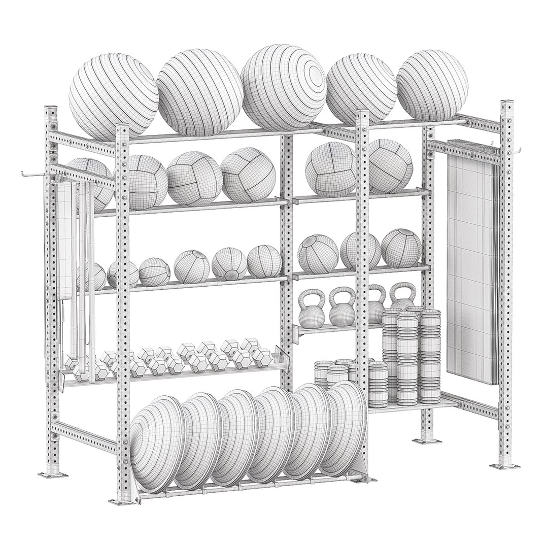 3D Model Weight Rack - TurboSquid 1567800