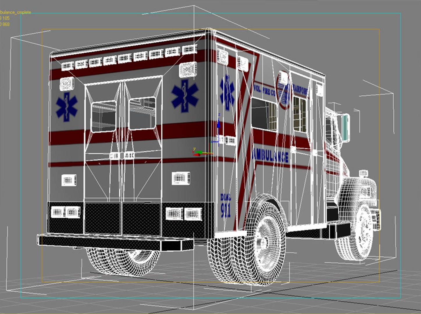 Emergency Ambulance 3d Model