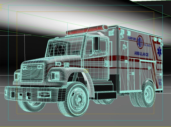 emergency ambulance 3d model