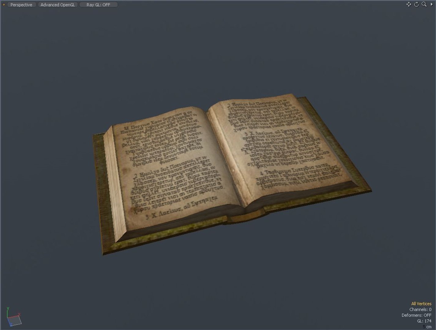 Old Book 3d 3ds