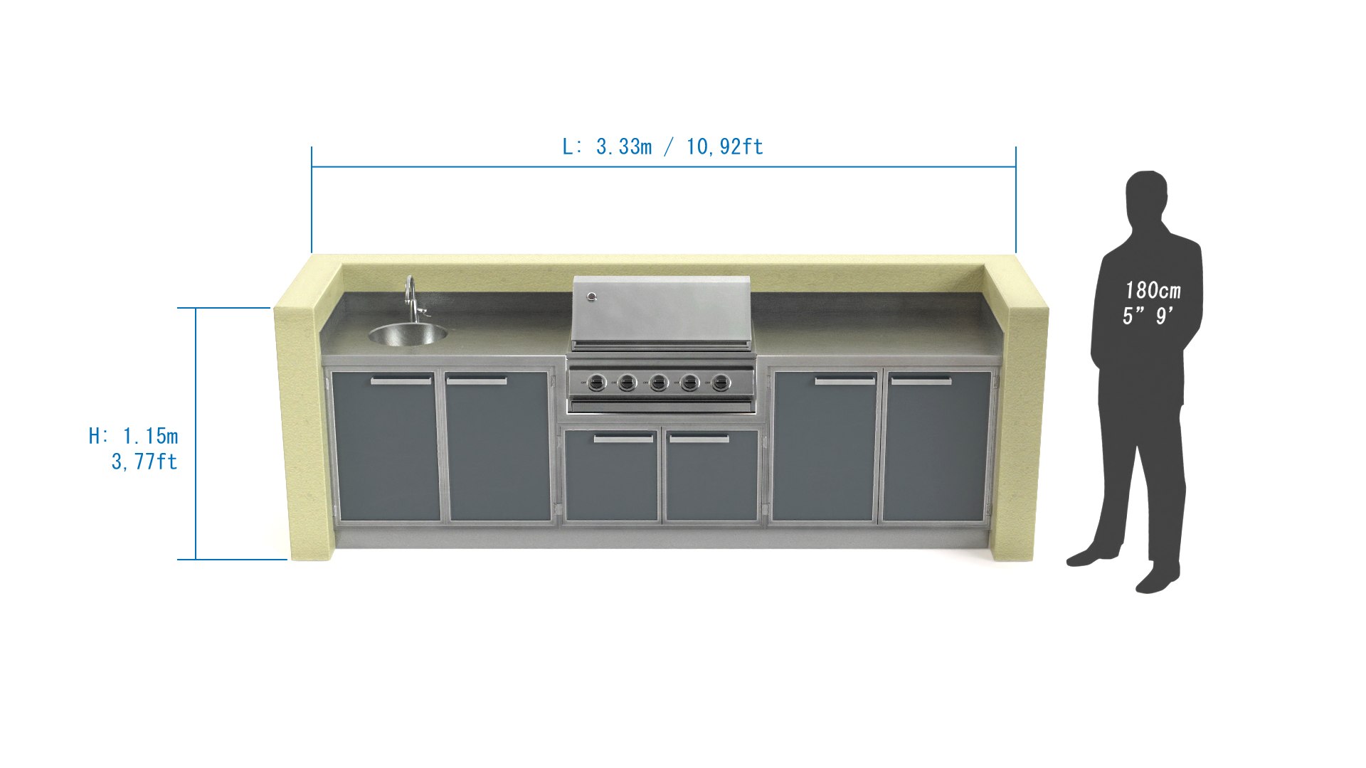 3d Outdoor Kitchen