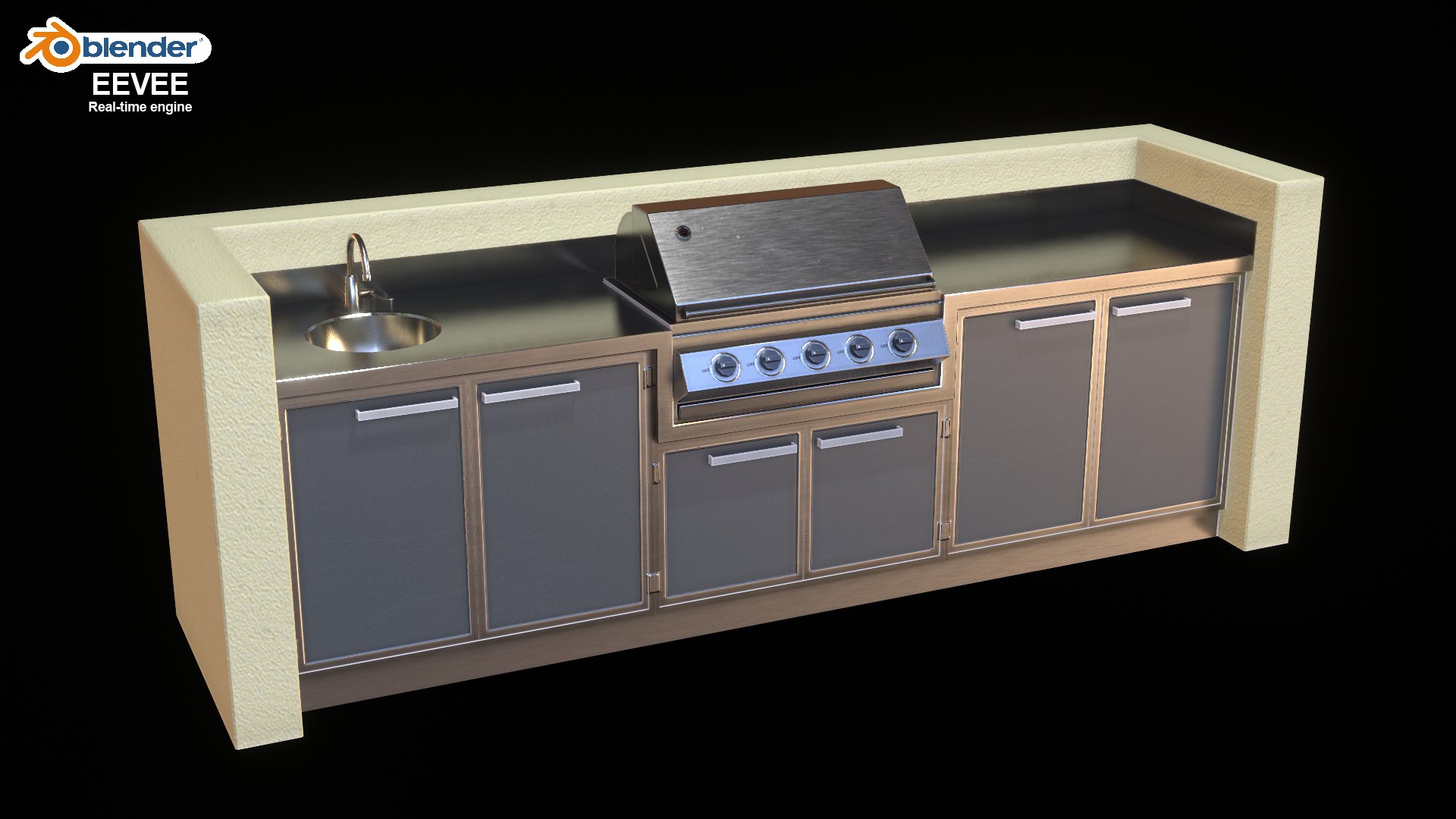 3d Outdoor Kitchen