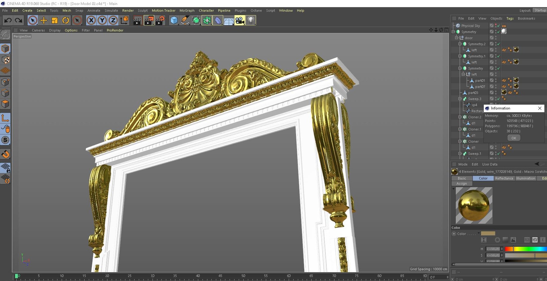 3D Decorative Portal 02 Model - TurboSquid 1437805