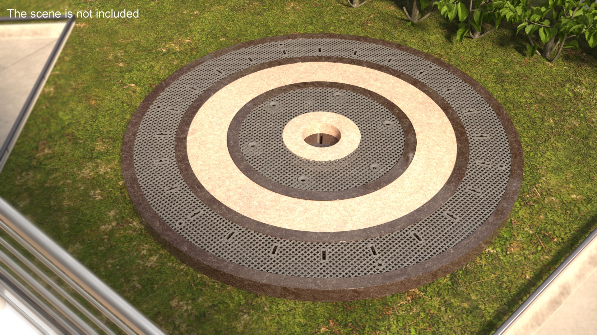 Dry Fountain Round No Water 3D Model - TurboSquid 2147302
