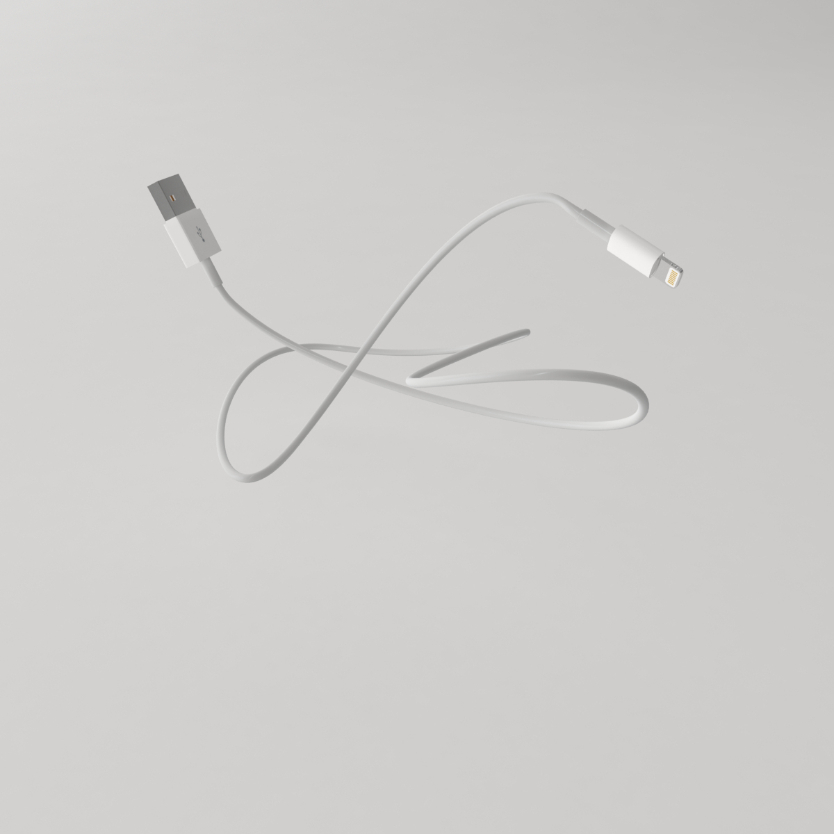 lightning usb cable 3d model