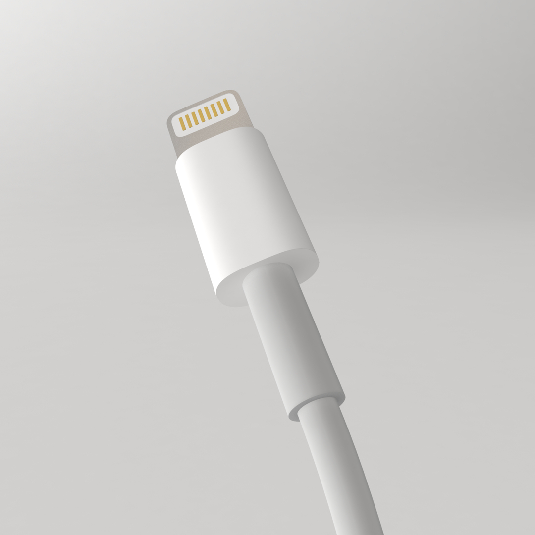 lightning usb cable 3d model