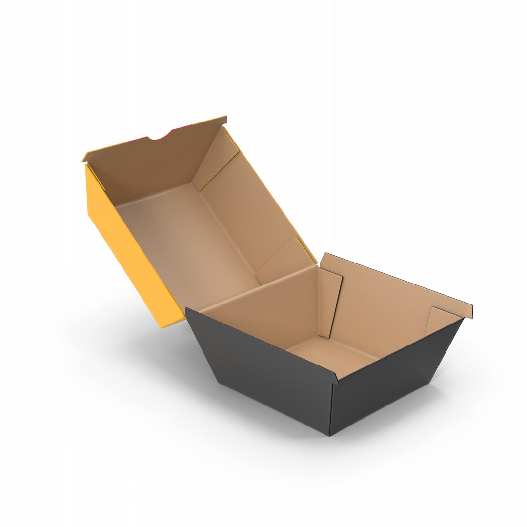3D model Burger Box Opened - TurboSquid 1879063