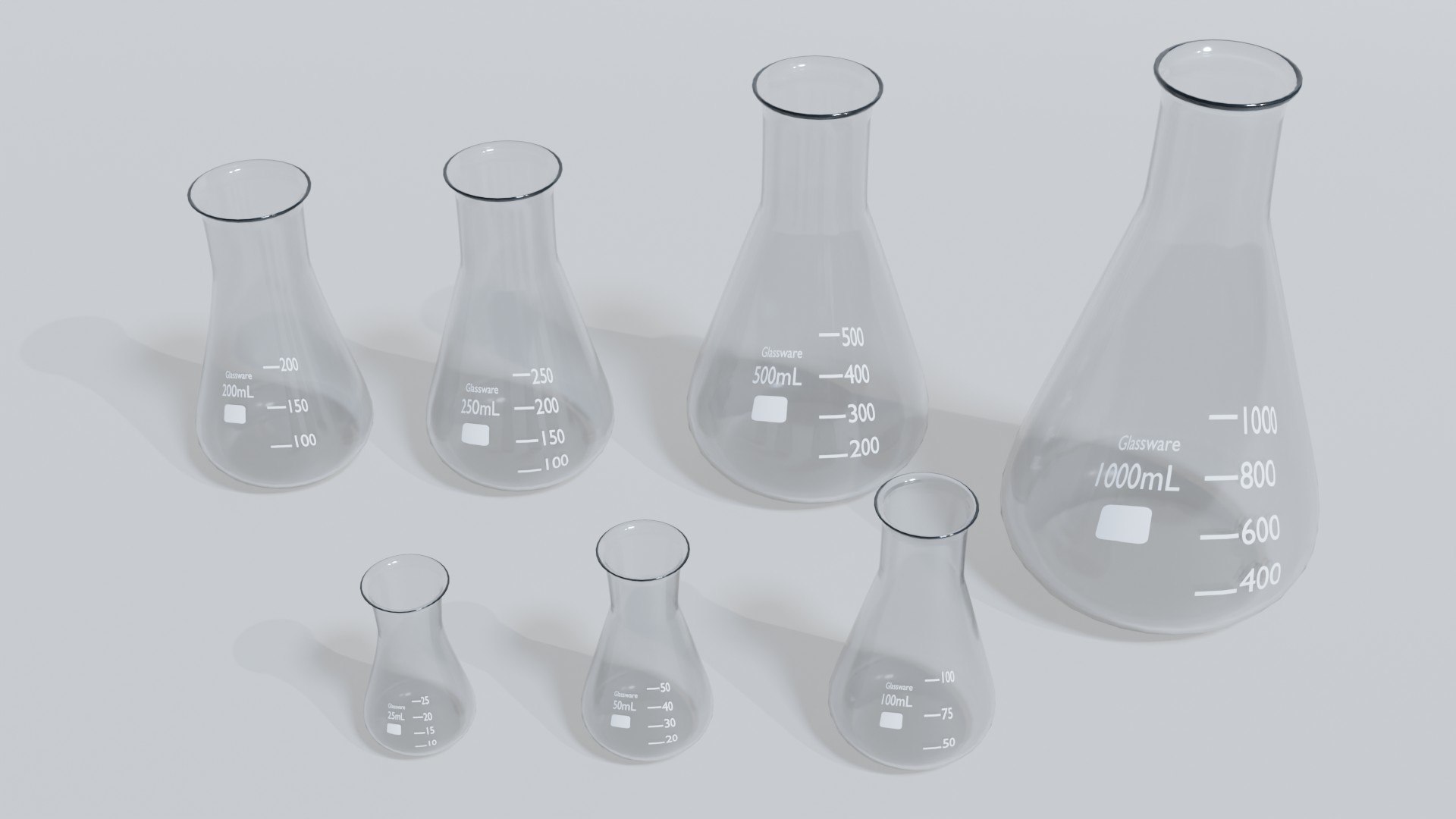 3D Conical Flask Wide Neck Model - TurboSquid 2338041