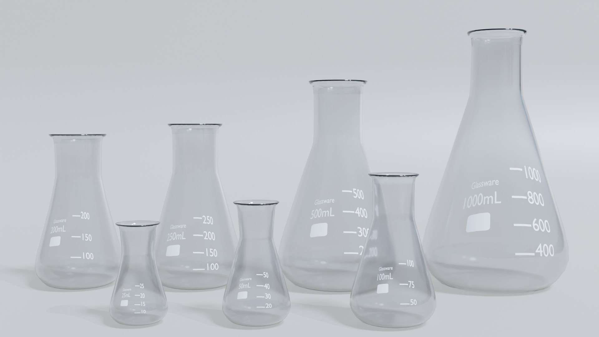 3D Conical Flask Wide Neck Model - TurboSquid 2338041