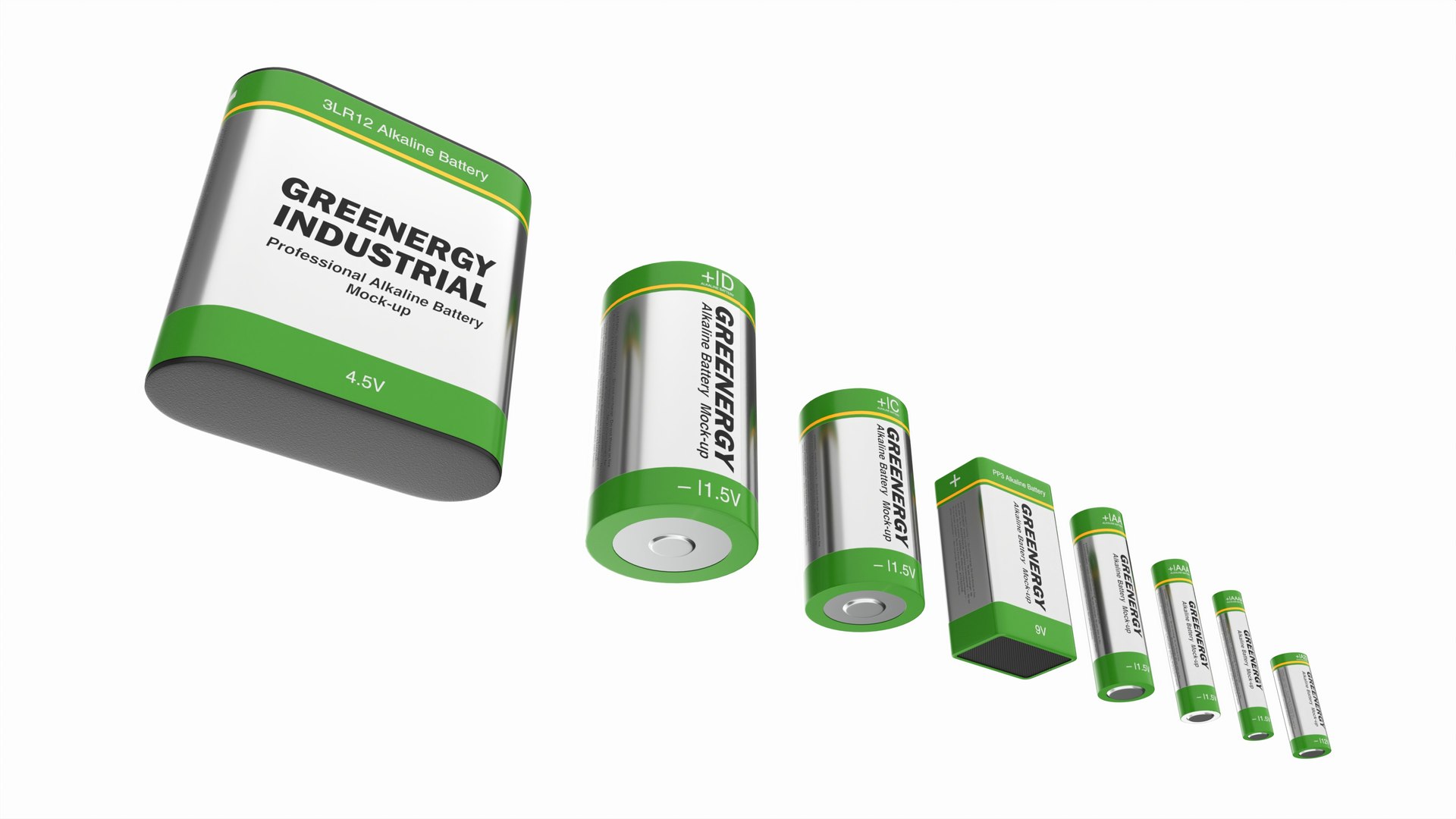 Alkaline Battery Set Model - TurboSquid 2265477