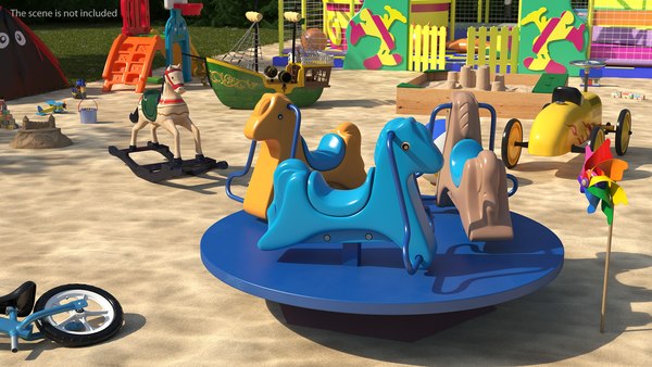3D Small Merry Go Round Carousel - TurboSquid 1754818