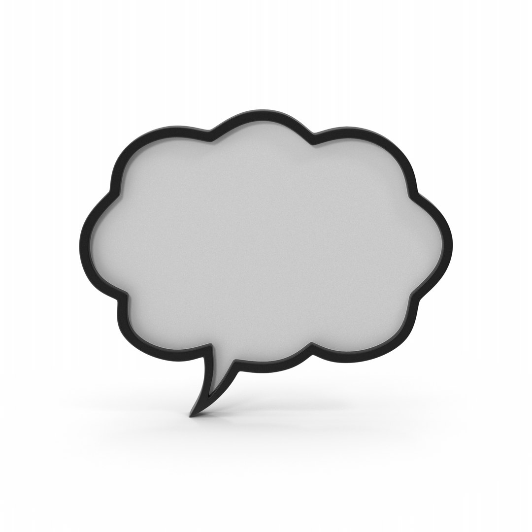 Speech Bubble Symbol 3D - TurboSquid 2305233
