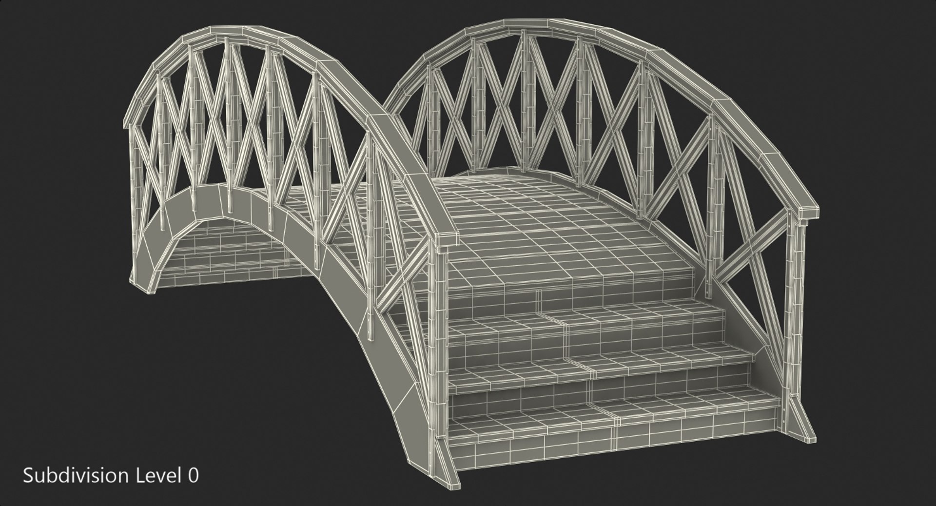 Garden Wooden Footbridge 3D Model - TurboSquid 1328438