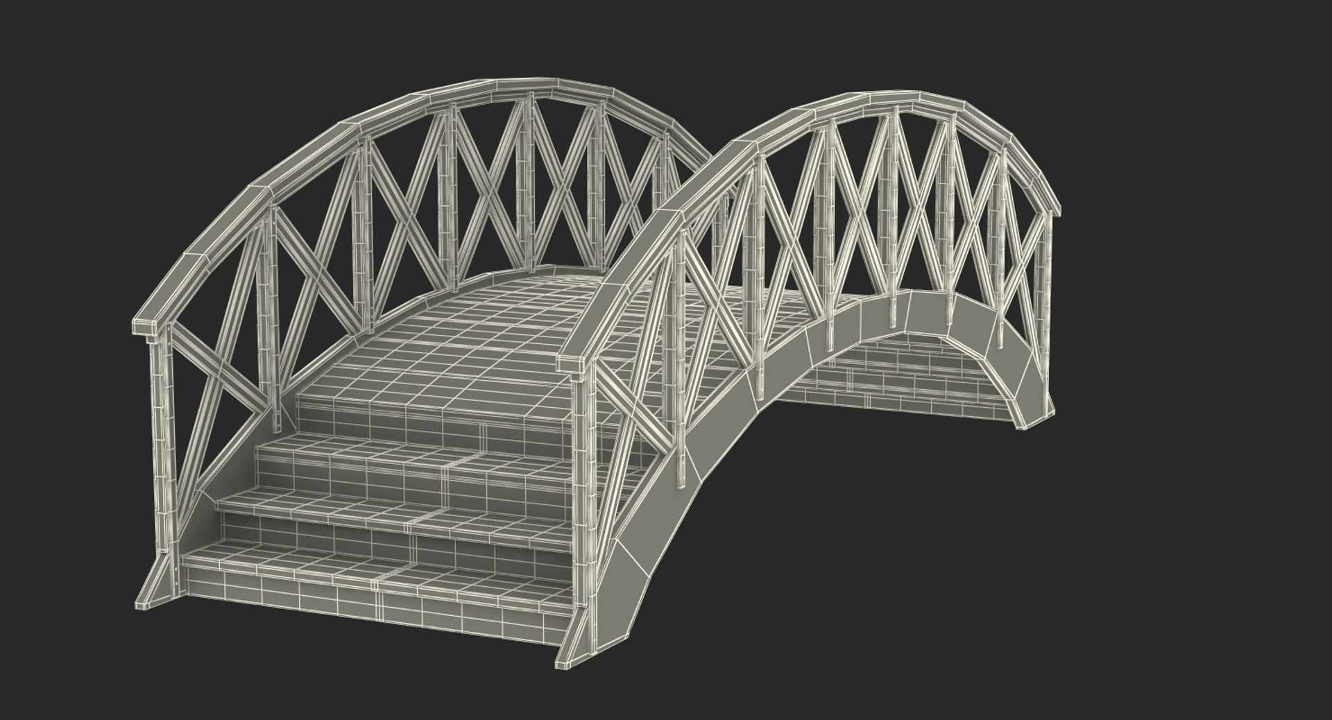 Garden Wooden Footbridge 3D Model - TurboSquid 1328438