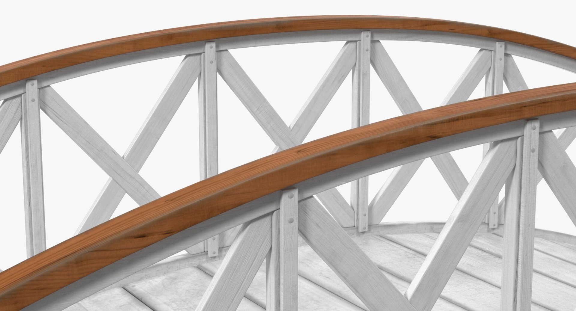 Garden Wooden Footbridge 3D Model - TurboSquid 1328438