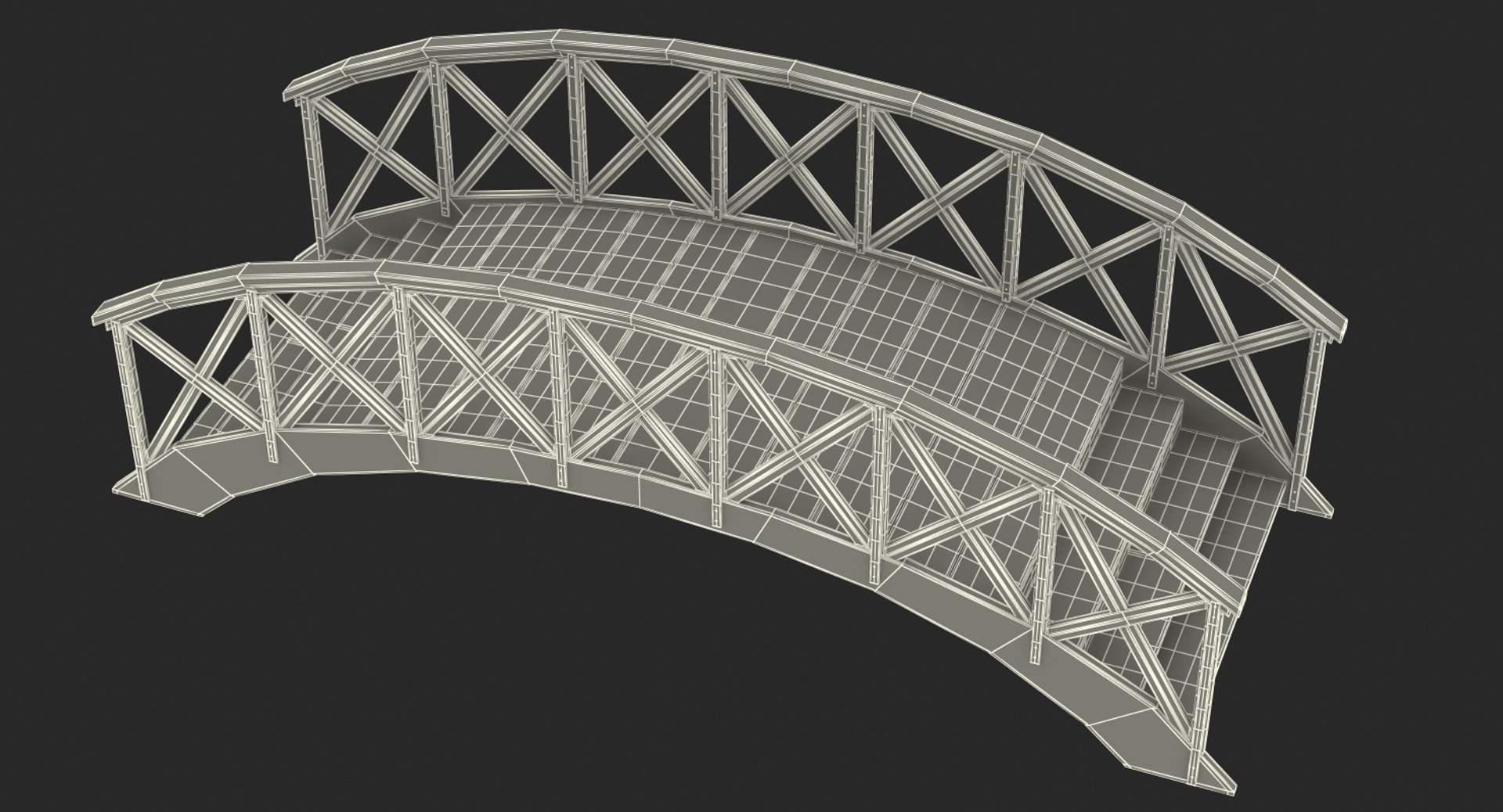 Garden Wooden Footbridge 3D Model - TurboSquid 1328438