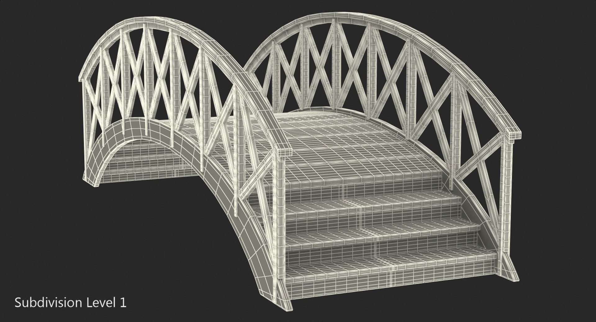 Garden Wooden Footbridge 3D Model - TurboSquid 1328438
