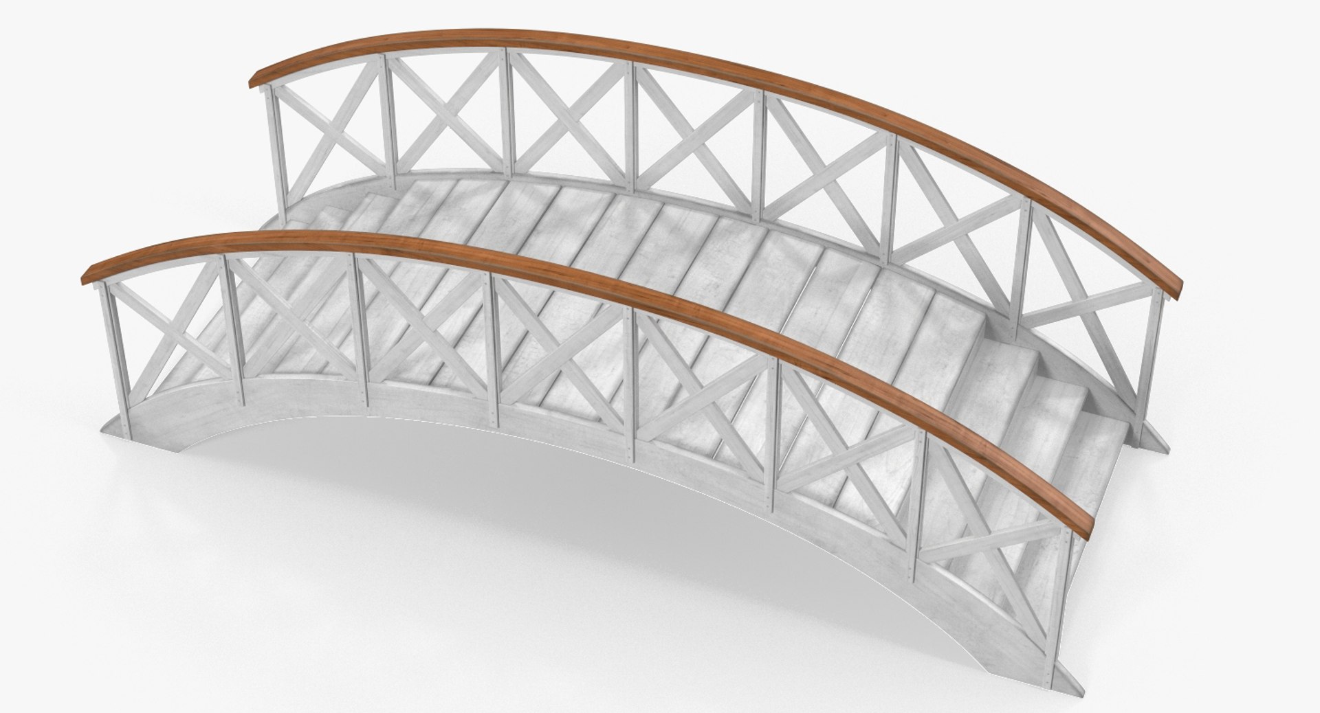 Garden Wooden Footbridge 3D Model - TurboSquid 1328438