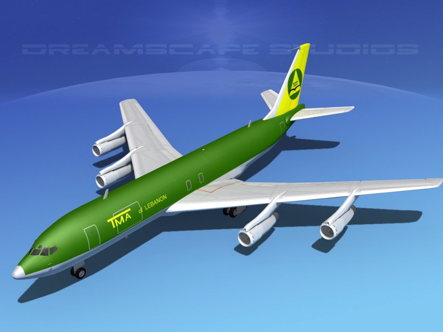3d 707-320 Airlines Boeing 707 Model