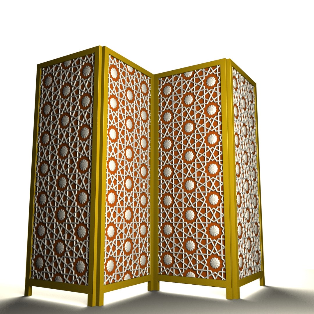islamic folding screen 3d max