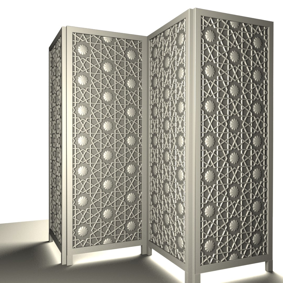 islamic folding screen 3d max