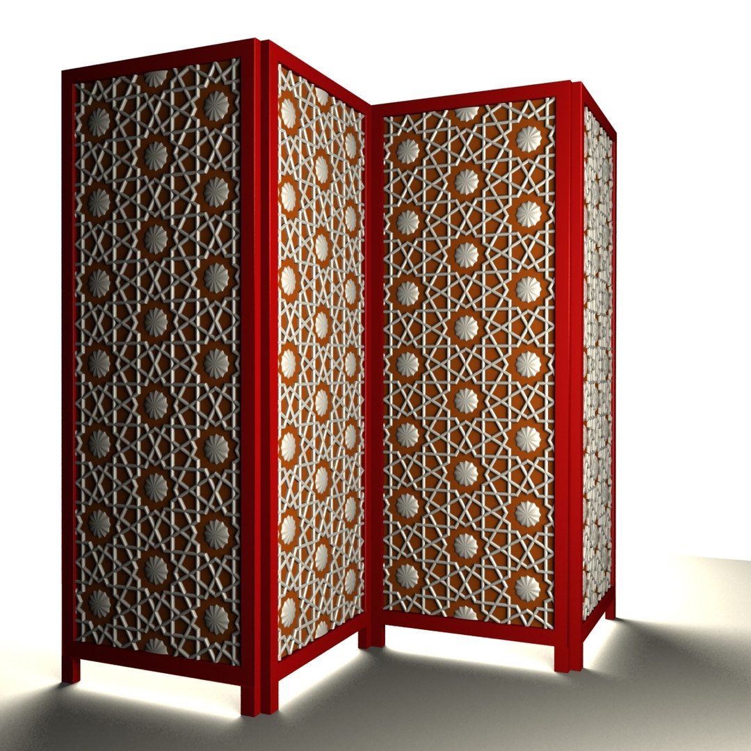 islamic folding screen 3d max