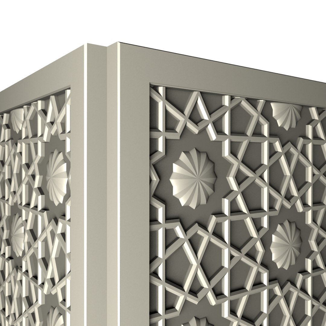 islamic folding screen 3d max