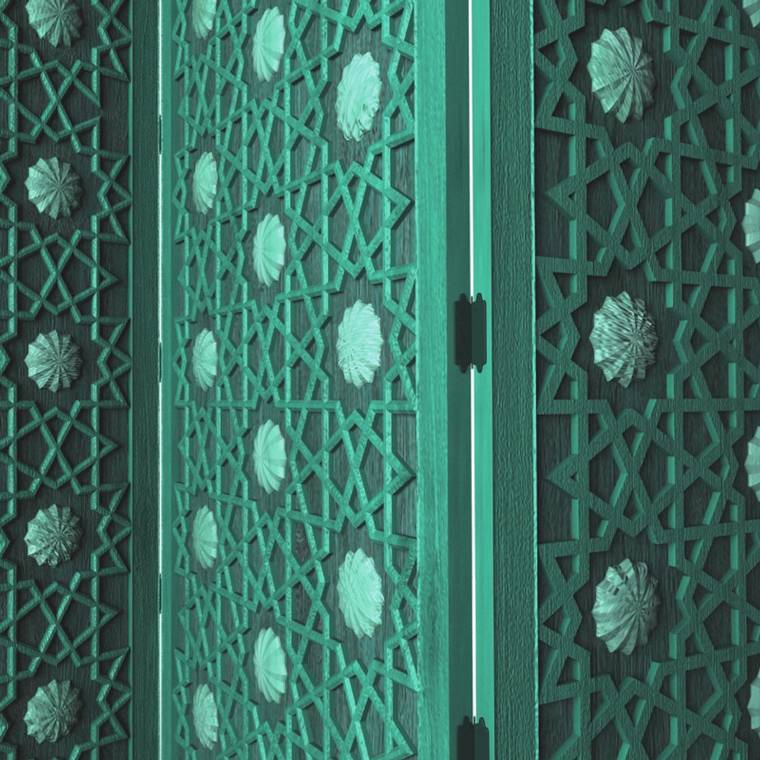 islamic folding screen 3d max