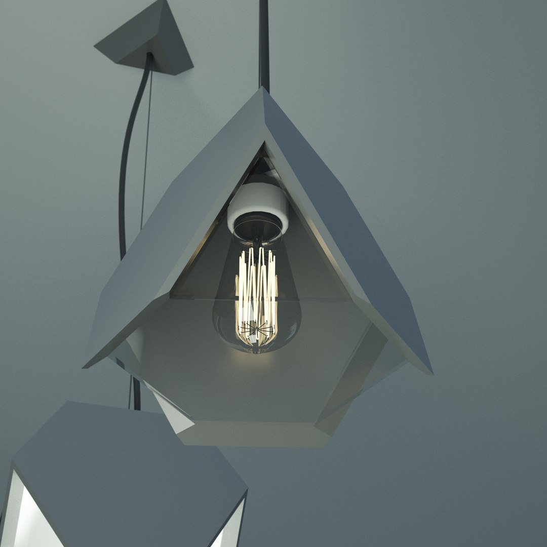 Tri Glass Lights 3d Model