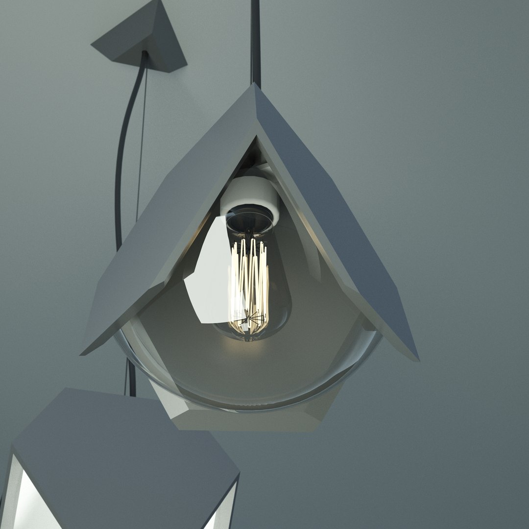 Tri Glass Lights 3d Model