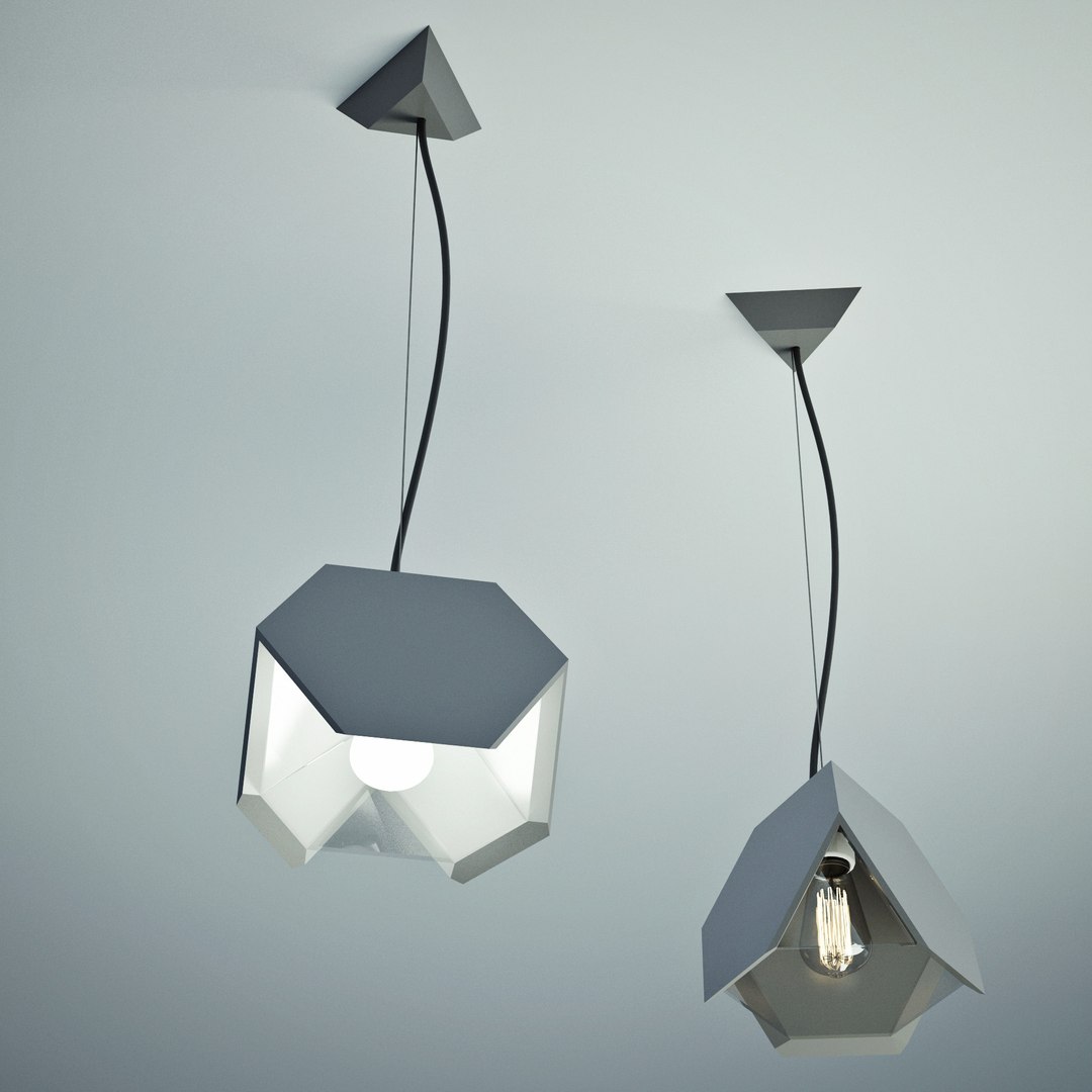 Tri Glass Lights 3d Model