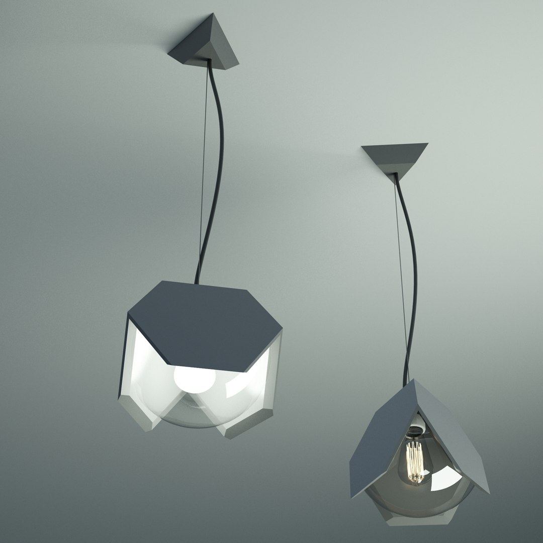 Tri Glass Lights 3d Model