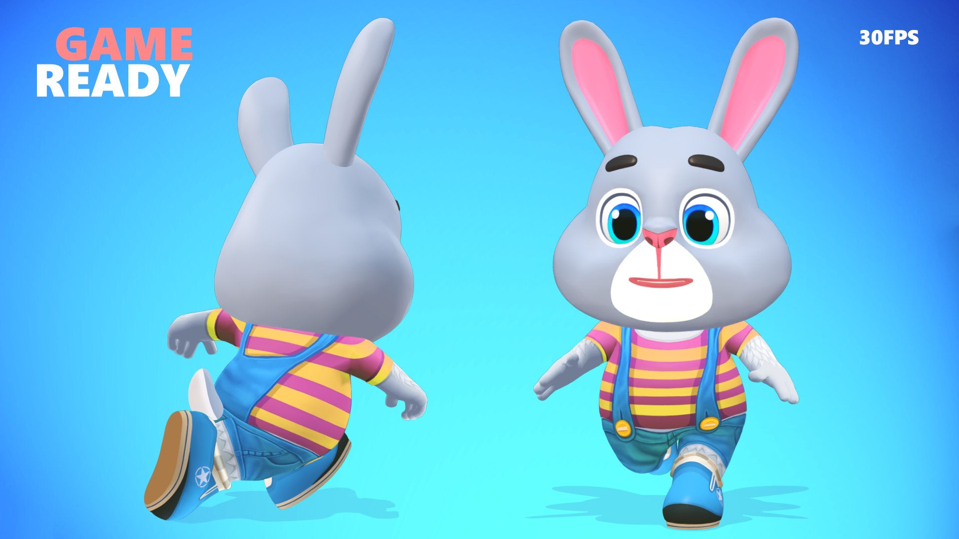 3D Rabbit Bunny Animations Rigged - TurboSquid 1629721
