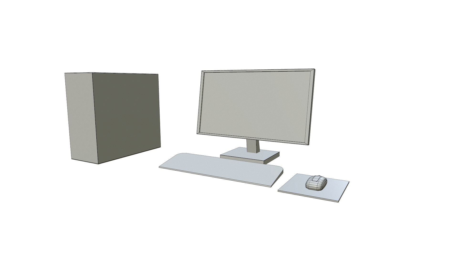 Computer Set 3D Model - TurboSquid 2172785