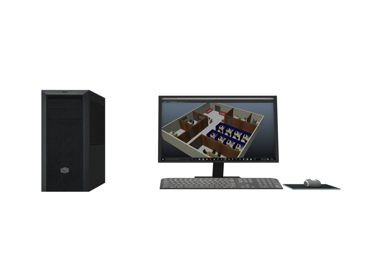 Computer Set 3D Model - TurboSquid 2172785