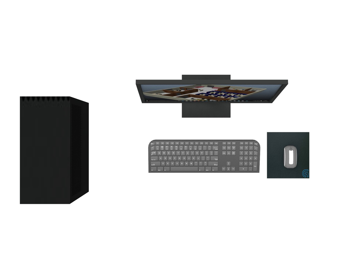 Computer Set 3D Model - TurboSquid 2172785