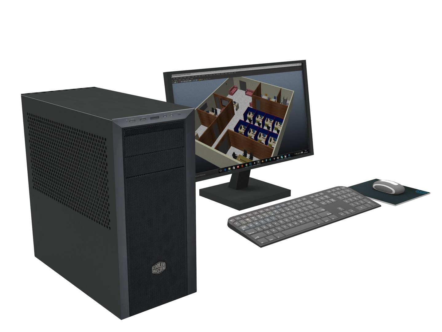 Computer Set 3D Model - TurboSquid 2172785