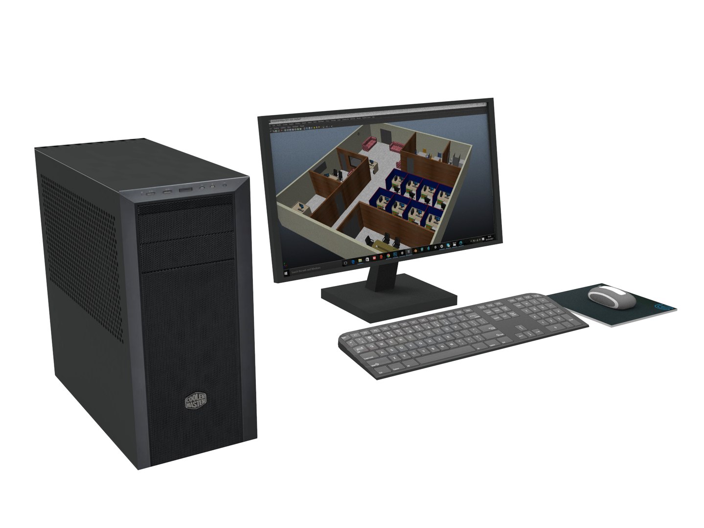 Computer Set 3D Model - TurboSquid 2172785