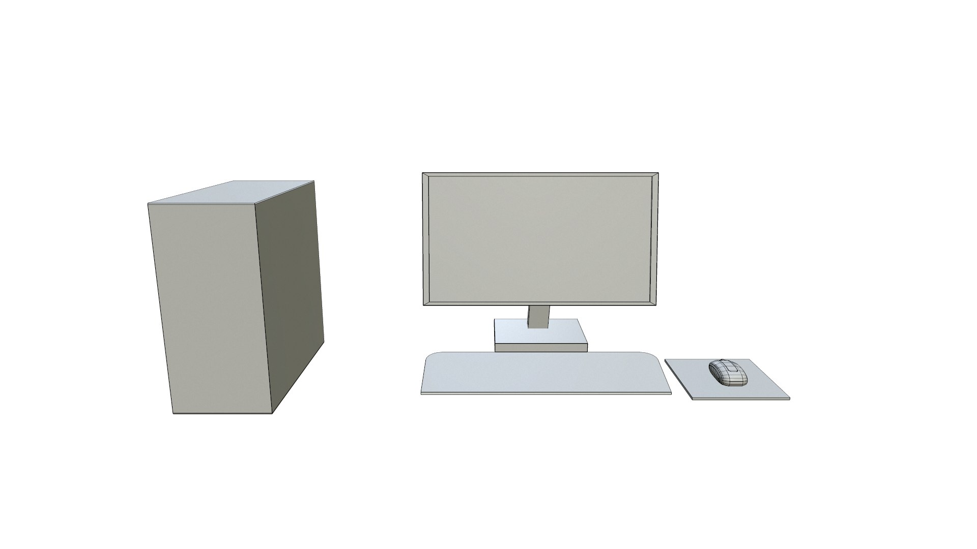 Computer Set 3D Model - TurboSquid 2172785