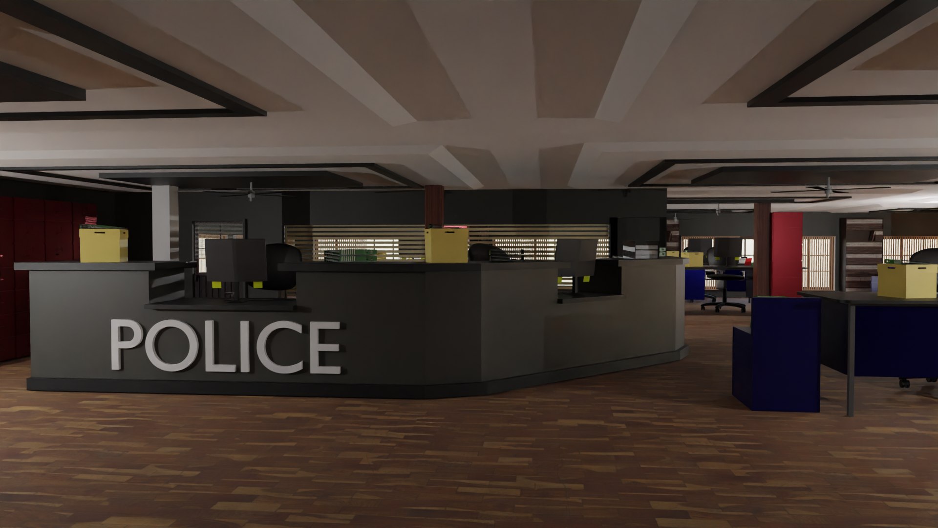 3D Police Station Interior - TurboSquid 2158063
