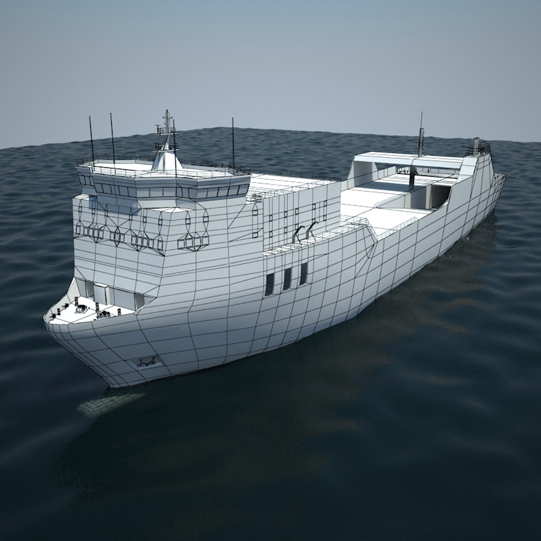 Ro-ro Container Ship Cargo 3d Model