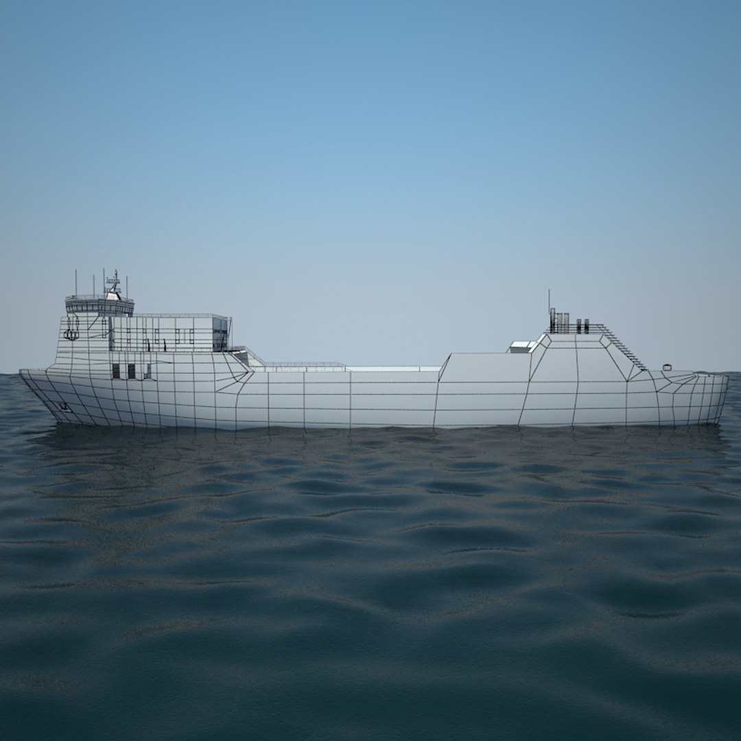 Ro-ro Container Ship Cargo 3d Model