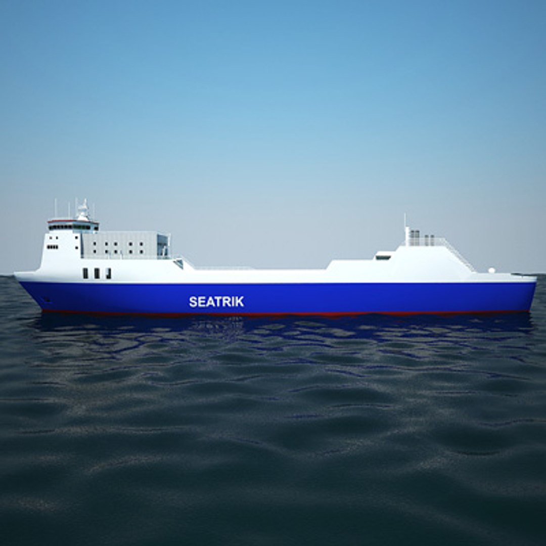 Ro-ro Container Ship Cargo 3d Model