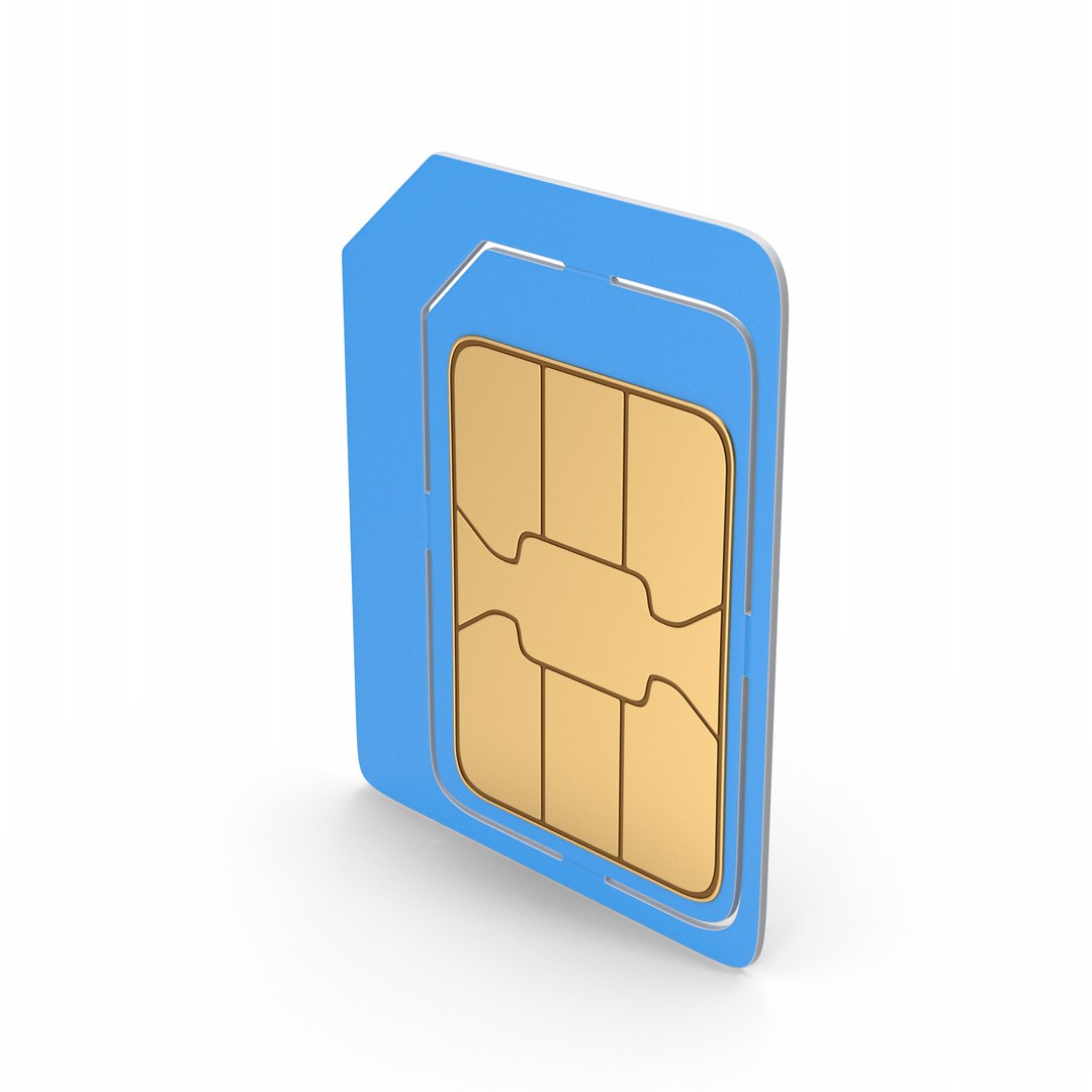 Blue Sim Cards Collection 3D Model - TurboSquid 2064277