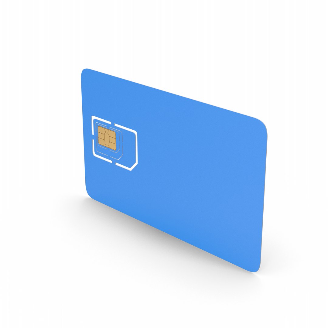 Blue Sim Cards Collection 3D Model - TurboSquid 2064277