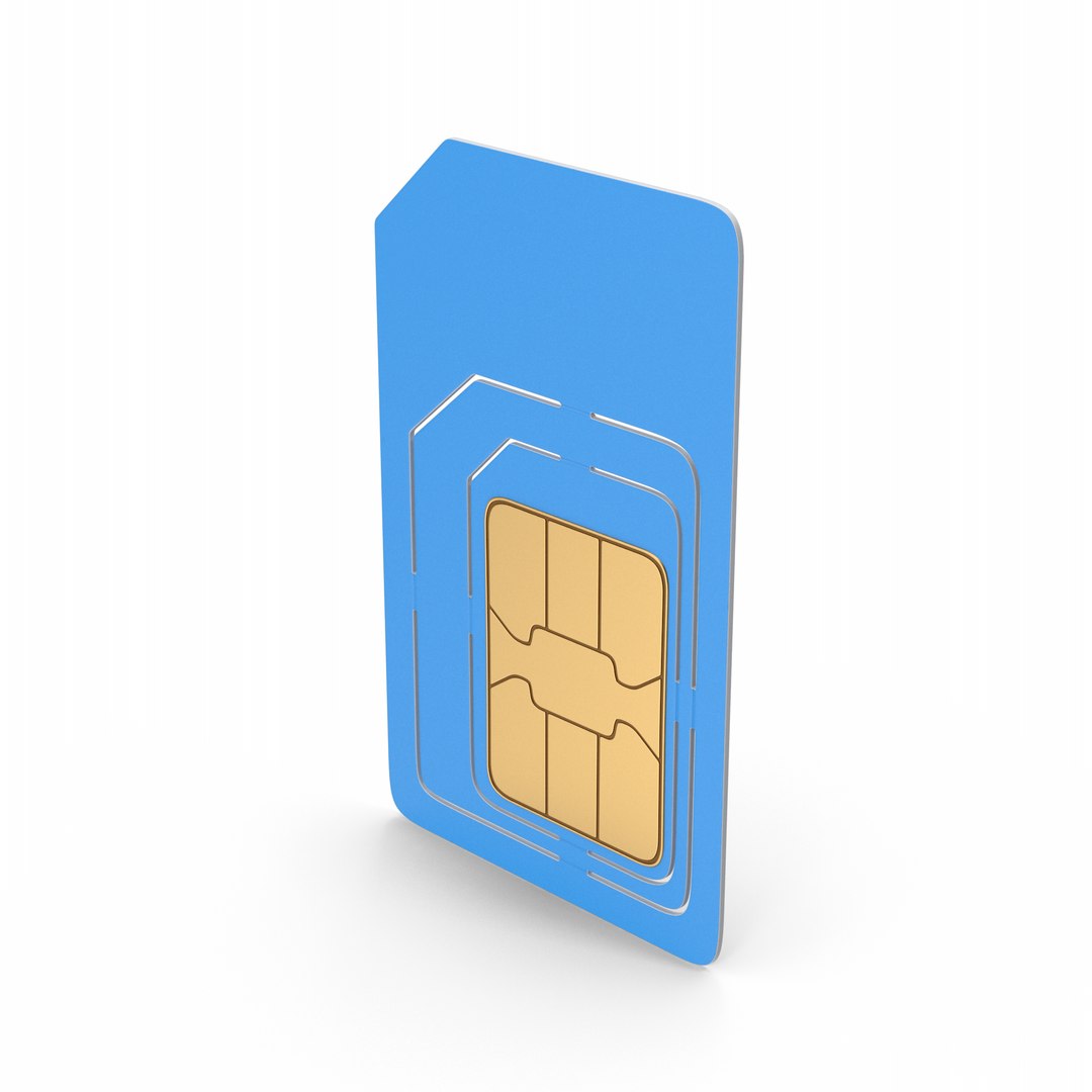 Blue Sim Cards Collection 3D Model - TurboSquid 2064277