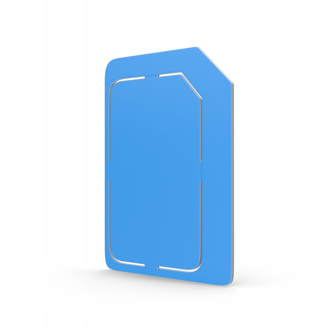 Blue Sim Cards Collection 3D Model - TurboSquid 2064277