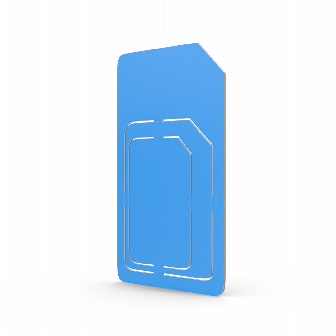 Blue Sim Cards Collection 3D Model - TurboSquid 2064277